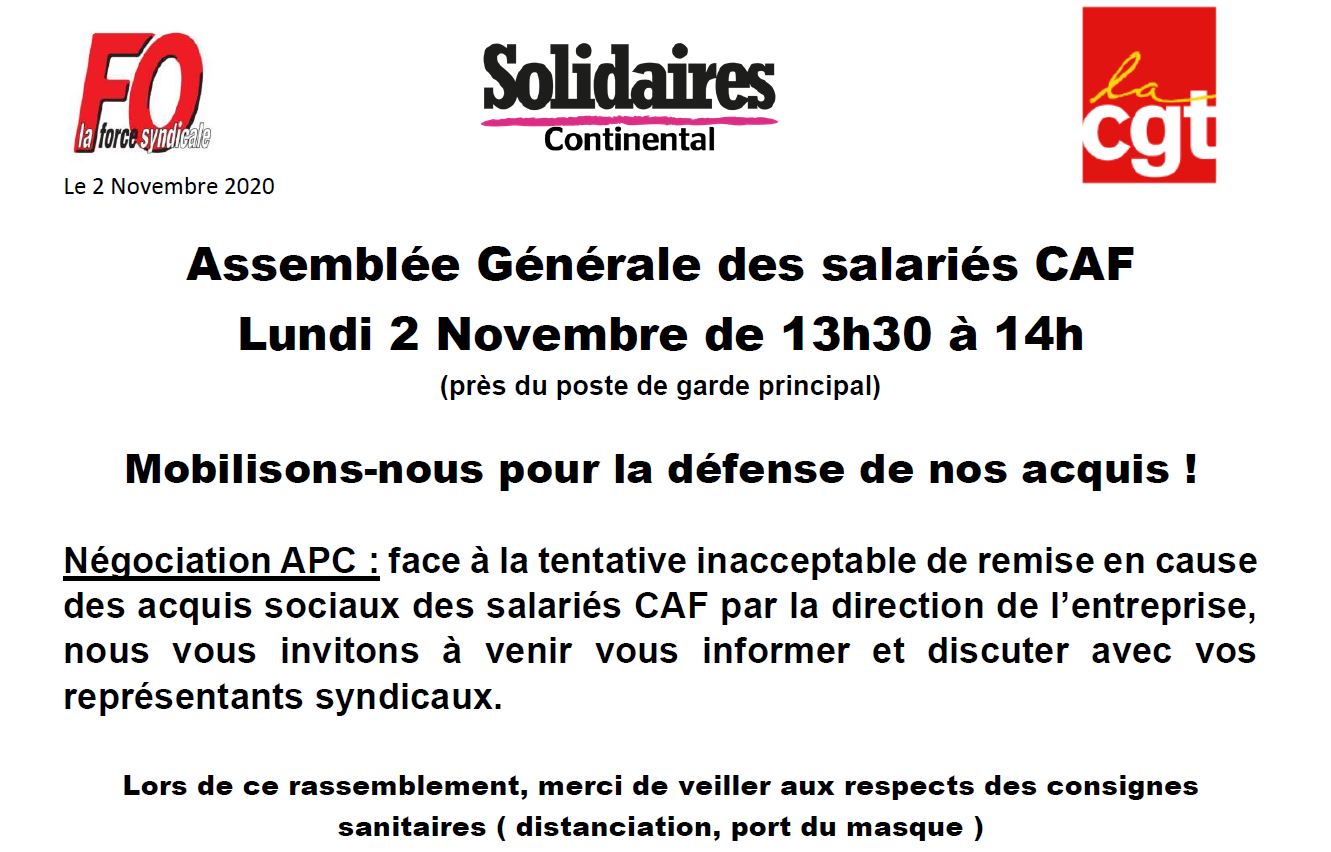 Accord APC : Le 2 Novembre, réunion des salariés de Toulouse